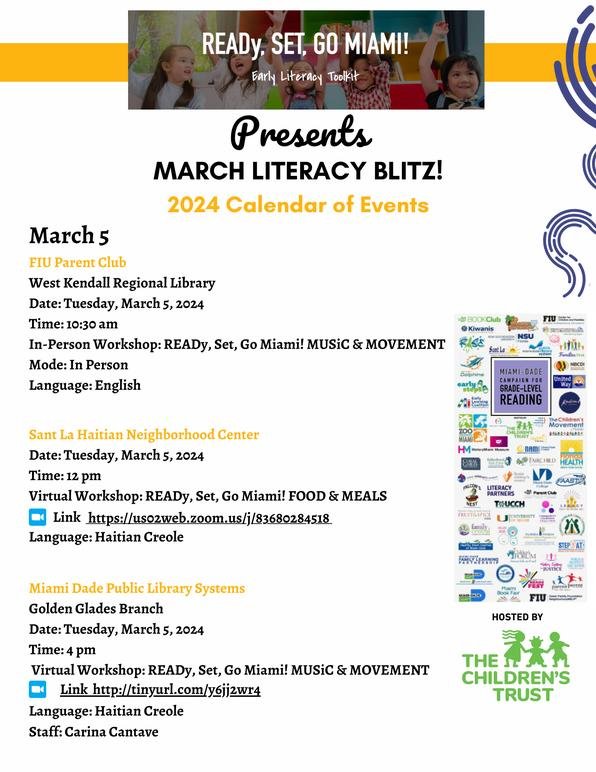 READy, Set, Go Miami! Music and Movement in English | The Children's Trust